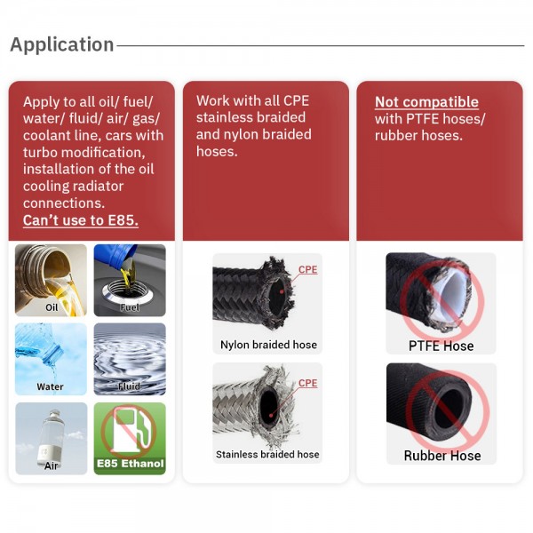 TANSKY 10PCS/LOT Universal AN4/AN6/AN8/AN10/AN12 Straight 0°/45°/60°/90°/120°/180° Degree Oil ...